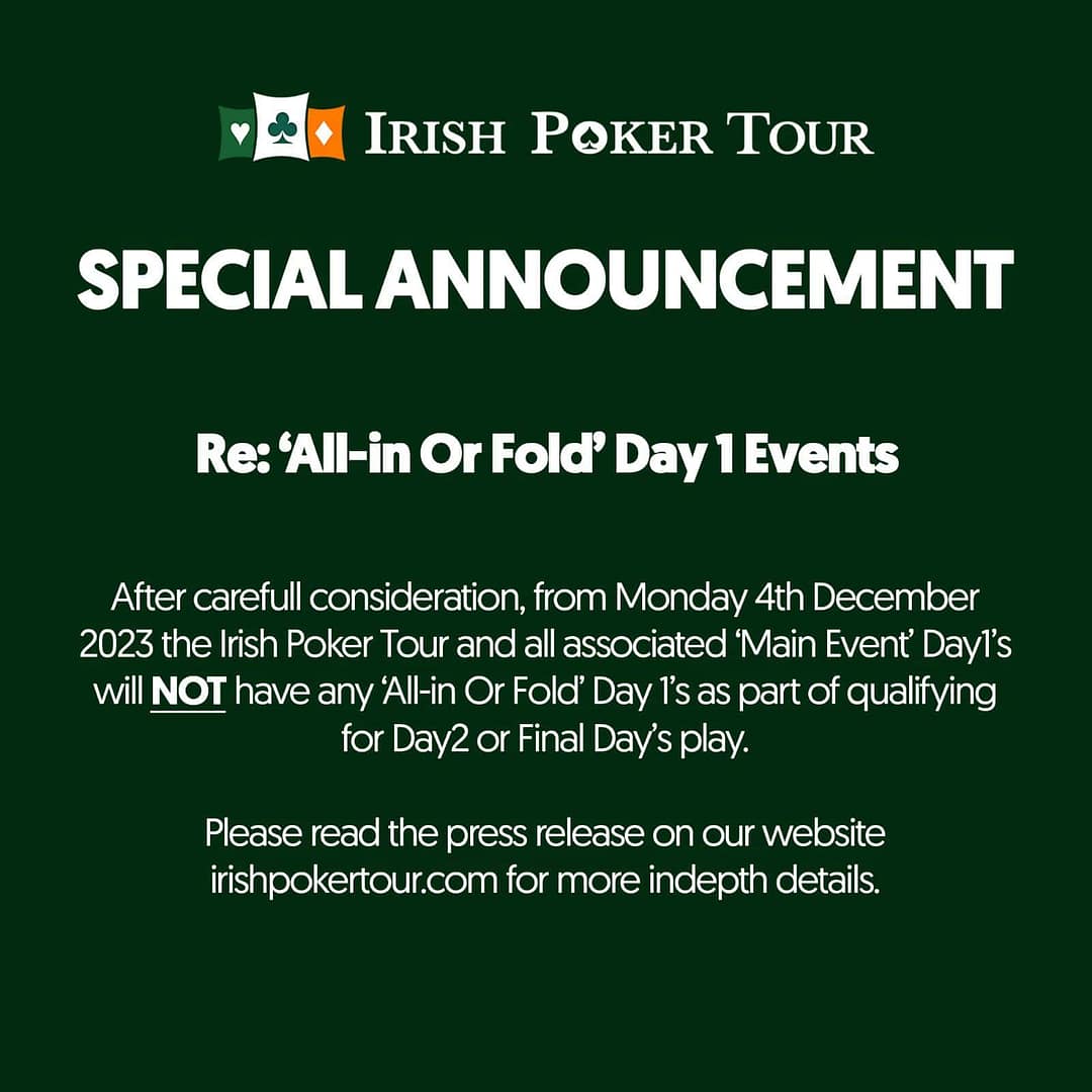 All-in Or Folds & Irish Poker Classic 2023 - Irish Poker Tour