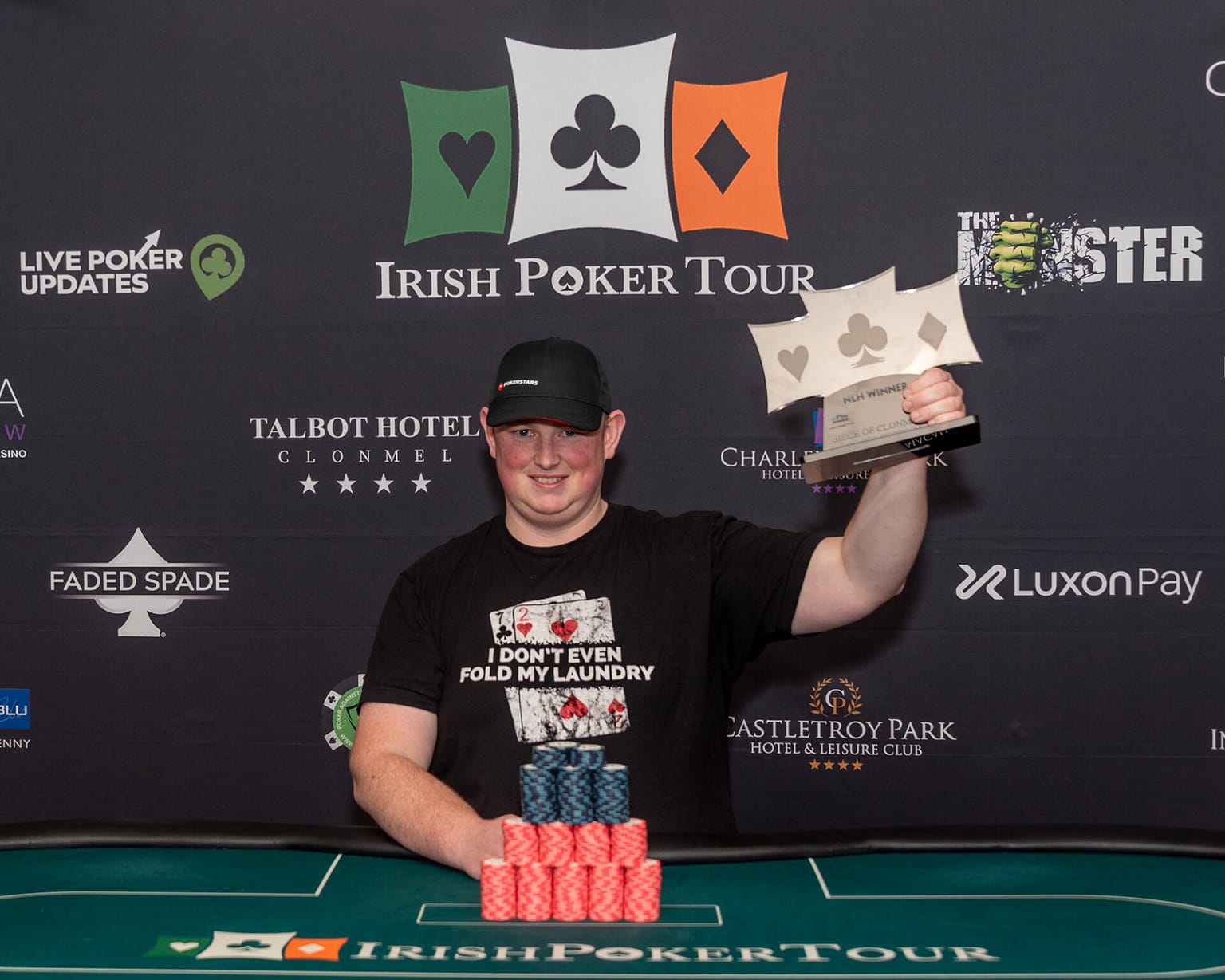Siege of Clonmel Main Event Winner, Killian Farrell, €12,600