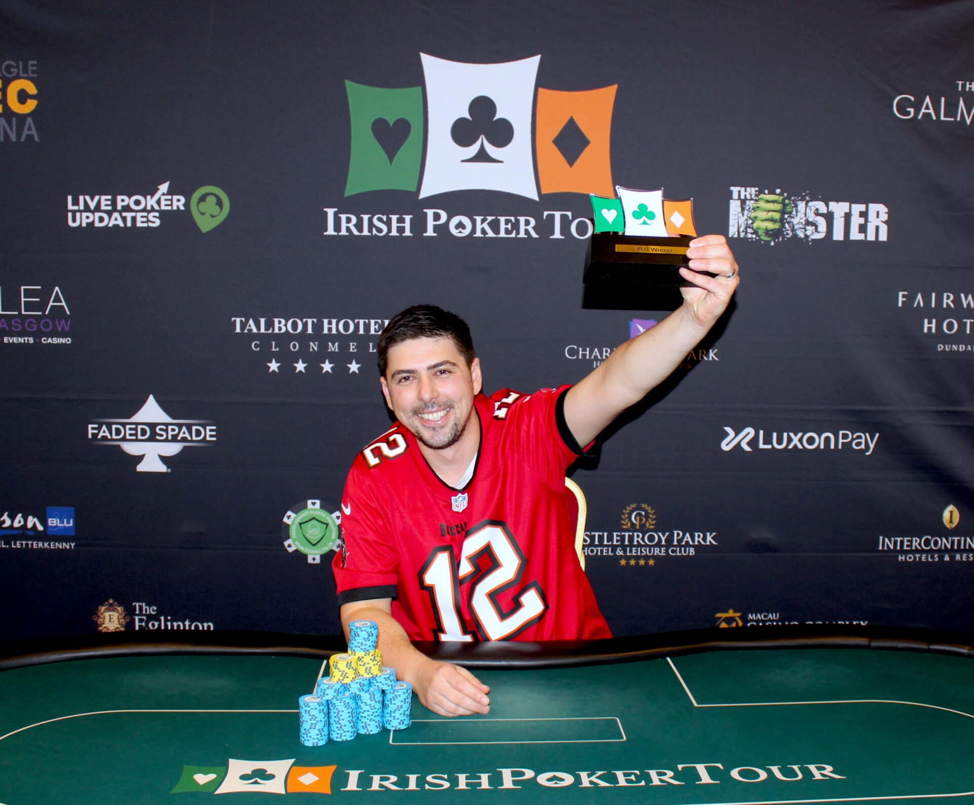 Winner of the Omaha 7-Max - Bogdan Sfirloagam takes home the trophy and ...