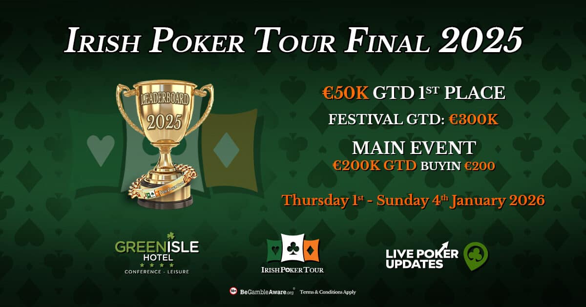 Paul Carr Secures 2025 Irish Poker Tour Rankings Title