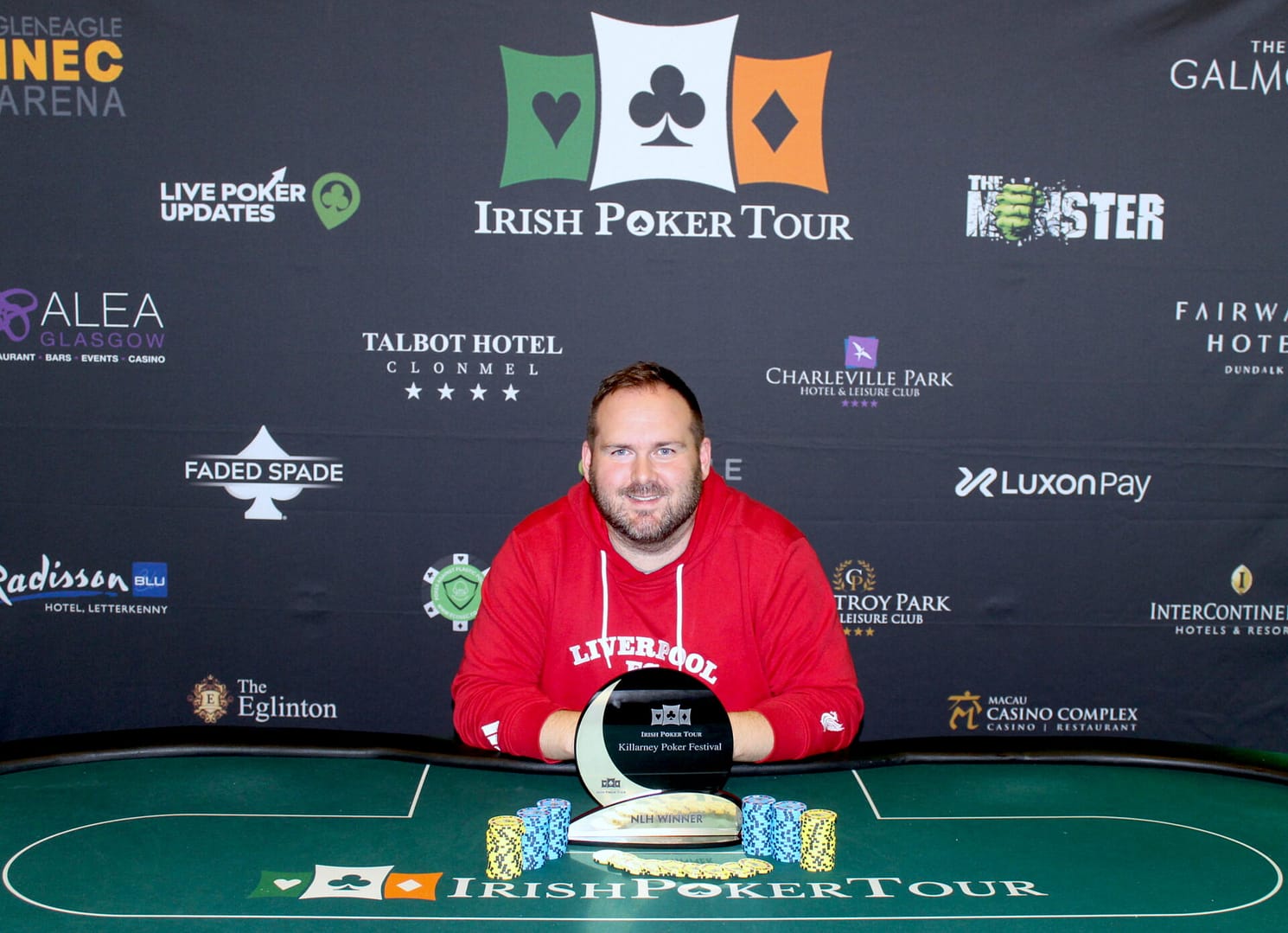 Winner of the €10k Turbo Freezeout Keith O'Connor after a 4-way deal ...